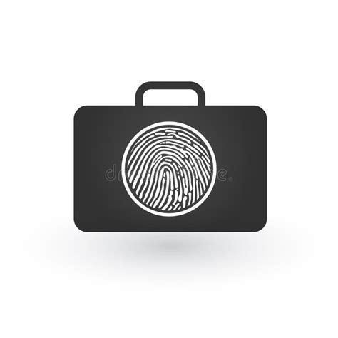 Set Of Circle Fingerprint Icons Design For App Finger Print Flat Scan Personal Id For