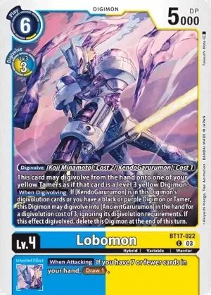 Lobomon Bt17 022 Digimoncard