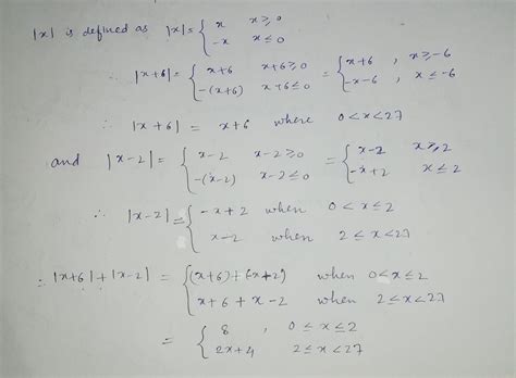 [solved] how to write expression without absolute value symbols x