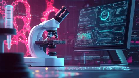 Advanced AI Driven Bioinformatics And Computer Analysis In A Laboratory