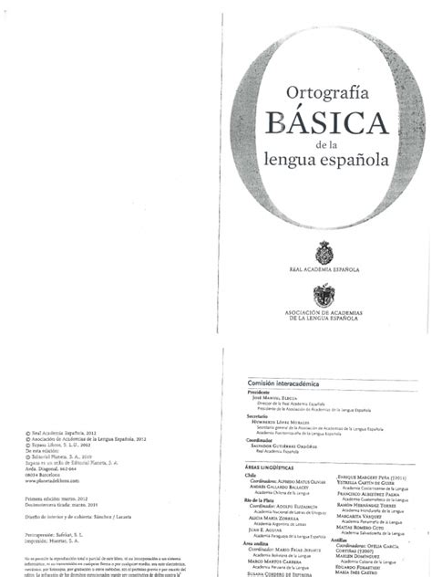 Ortografía Básica De La Lengua Española Pdf
