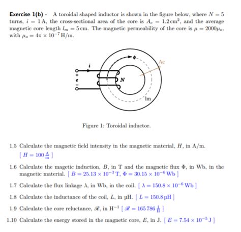 Solved 1 Magnetics And Transformer Exercise 1 A An Ideal