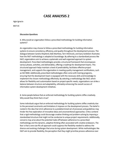 Case Analysis Agie Ignacio Pdf