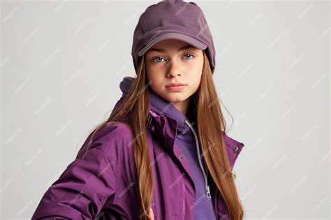 Premium Photo Portrait Of A Cute Young Girl With Long Golden Hair