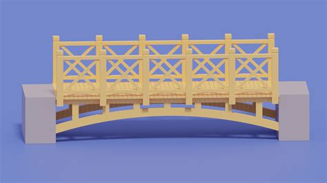 Cartoon Wooden Bridge 3d Model Turbosquid 2340574