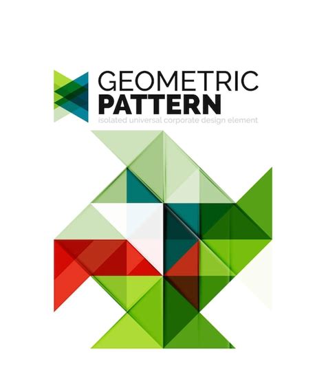 Premium Vector Geometric Triangle Mosaic Pattern Element Isolated On