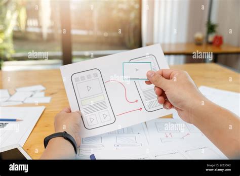 Graphic Designers Work Together With Ux Ui Designer Planning
