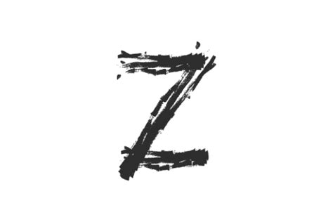 Letter Z Hand Drawn Brush Watercolor Graphic By Rhin Design · Creative