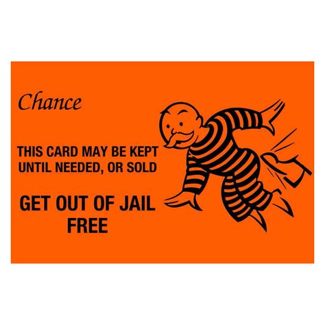 Monopoly Get Out Of Jail Free Card Image