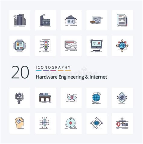 20 Hardware Engineering And Internet Line Filled Color Icon Pack Like