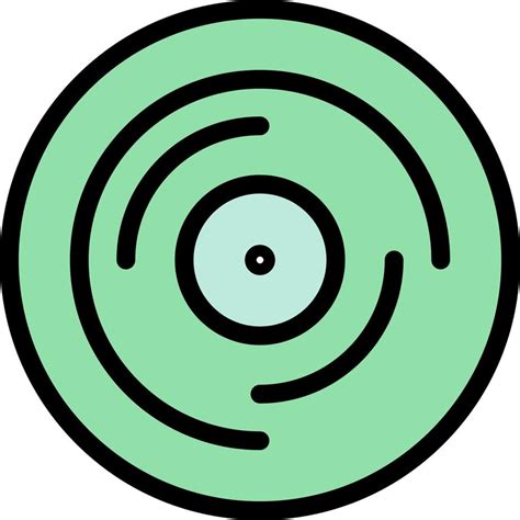 Beat Dj Juggling Scratching Sound Flat Color Icon Vector Icon Banner