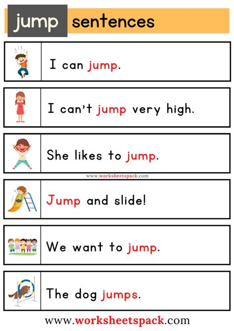 Sight Word Sentences Worksheets With Jump Simple Sentences Worksheet