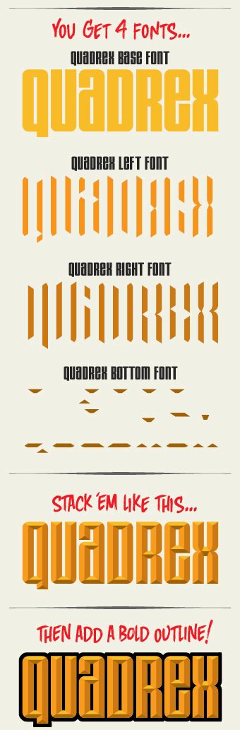 Letterhead Fonts Lhf Quadrex Prismatic Fonts