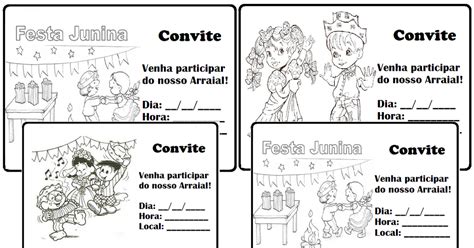 Convites para Festa Junina para Imprimir SÓ ESCOLA