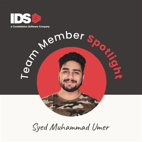 🌟 team member spotlight syed muhammad umer 🌟 at ids we re proud to