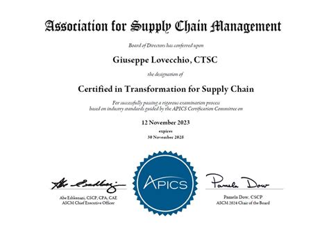 Giuseppe Lovecchio Cpim F Cscp F Cltd F Ctsc Scor P Pmp On Linkedin Ctsc Apics Supply