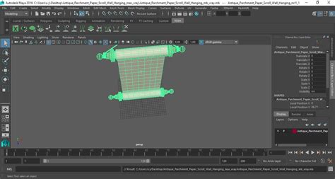골동품 양피지 스크롤 벽걸이 3d 모델 29 3ds Blend C4d Fbx Max Ma Lxo Obj