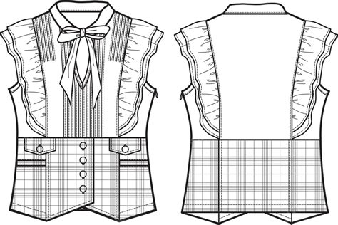 Lady Formal Checked Blouse Production Urban Checked Vector Production