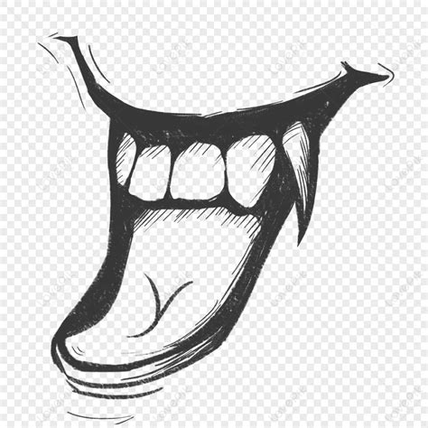 大笑張嘴獠牙嘴巴嘴唇舌頭psd圖案素材免費下載，可愛卡通圖片，尺寸1200 × 1200px Lovepik