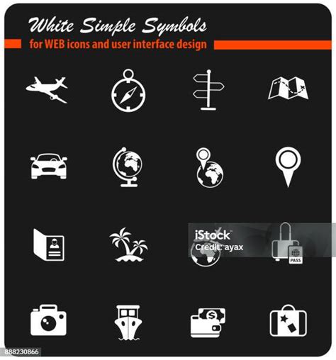 旅行圖示集向量圖形及更多圖標集圖片 圖標集 圖示 垂直構圖 Istock