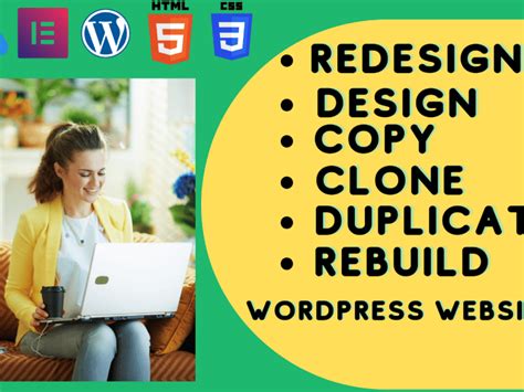 design redesign copy clone duplicate wordpress website elementor