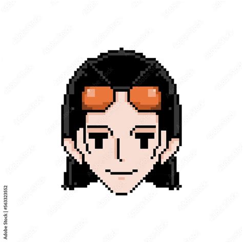 Pixel Art Nico Robin One Piece Anime Strawhat Pirates Ilustração Do Stock Adobe Stock