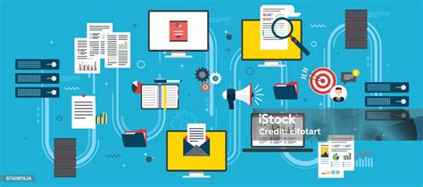 클라우드 컴퓨팅 장치 데이터 네트워크 및 비즈니스 인텔리전스 개념에 대한 스톡 벡터 아트 및 기타 이미지 개념 공유 개념 그래픽 사용자 인터페이스 Istock