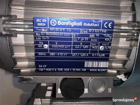 Silnik Bonfiglioli Bn 80 B4 Fd 0 75kw 1400rpm Warszawa Sprzedajemy Pl