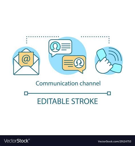 Communication Channel Concept Icon Royalty Free Vector Image