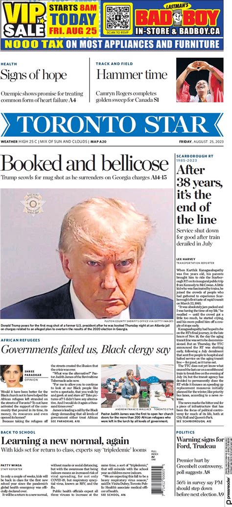 Trumps Mug Shot On Global Front Pages Semafor