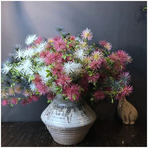 Искусственные цветы 6 голова пластик Малый Ман цветок дома гостиная украшения поддельные цветок