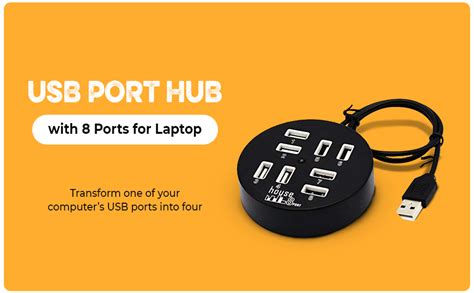 E ROYAL SHOP Hi Speed 8 Port USB Hub Adapter For Charging High Speed Data Transfer USB