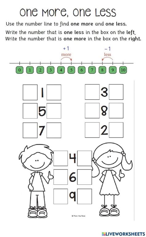 One More One Less Worksheet In St Grade Math Worksheets