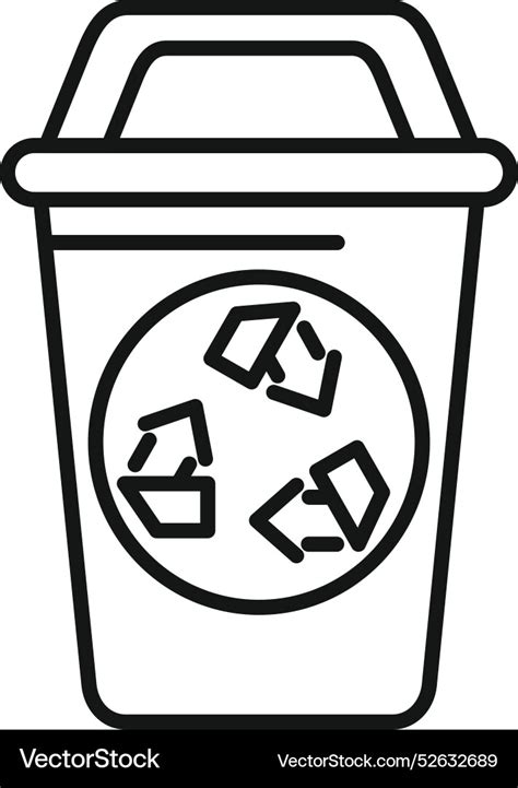 Recycling Bin With Recycle Symbol Promoting Vector Image