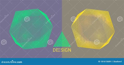 Crystal Consisting Of Small Particles Object With Dots Molecular Grid 3d Vector Illustration