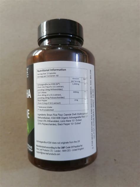 Ashwagandha Ksm 66 Lions Mane 120 Veg Caps Black Pepper Wellness Pro