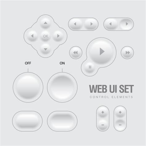 Dark Web Ui Elements Royalty Free Vector Image