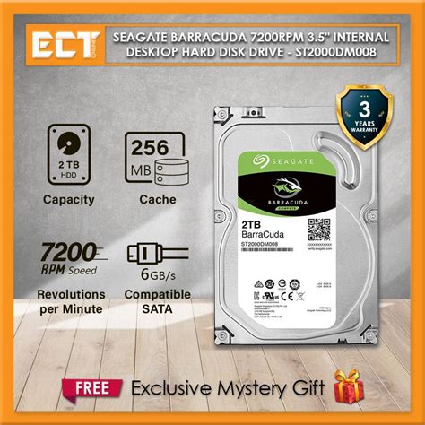Seagate Barracuda 2tb 256mb 7200rpm 35 Internal Desktop Hard Disk