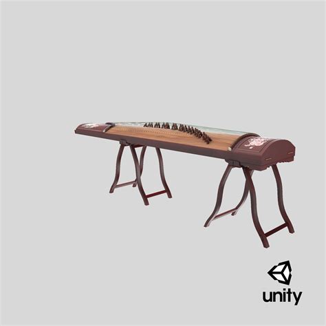 Guzheng String Instrument Chinese Zither 3d Model 49 Gltf Ma Max