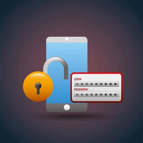 Premium Vector Smartphone Cyber Security Login Password