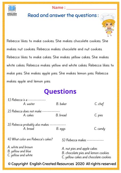 Reading Comprehension Grade 2 Artofit