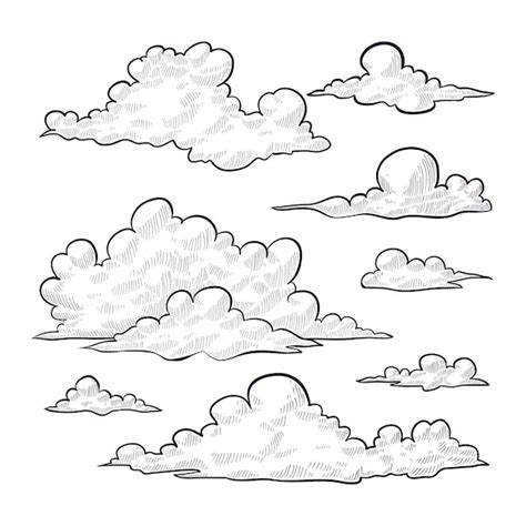 Dessin Au Crayon De Nuages