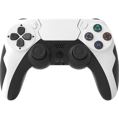 Manette Ps4 Sans Fil Blanche Et Noire Gyroscope à 6 Axes Contrôleur