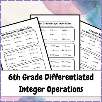 Integer Operations Bundle Add Subtract Multiply Divide Integers Fluently