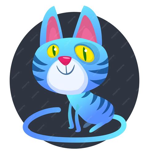 Premium Vector Cartoon Funny Cat Fat Striped Cat Illustration Vector