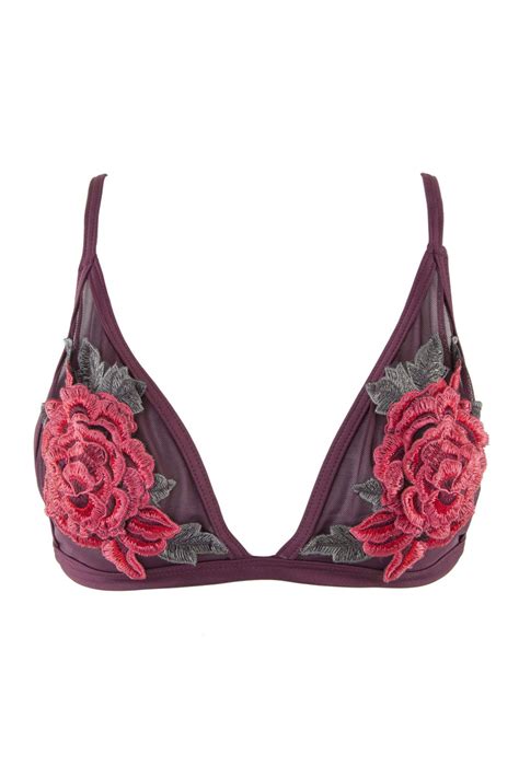 Peek And Beau Applique And Mesh Triangle Bikini Playful Promises Usa