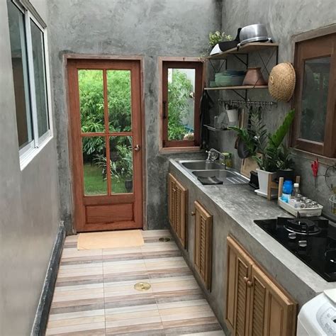 Dapur Cakep Dengan Semen Desain Rumah Modern