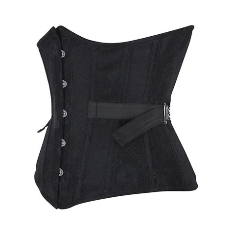 Great Quality Black Brocade Underbust Corset Corset Home