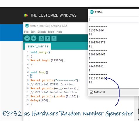 Esp32 As Hardware Random Number Generator Number Generator Generator Cryptographic Keys