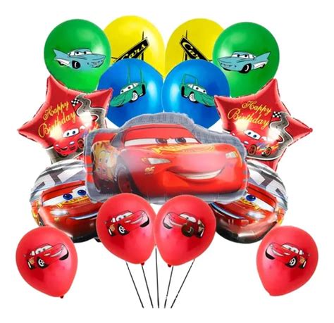 Cars Set De Fiesta Decoración Cumpleaños Globos Meses sin interés